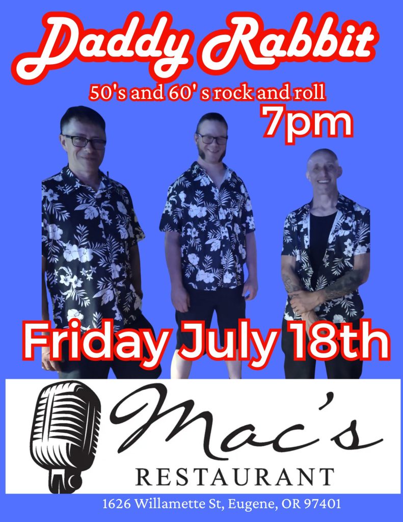 Events from July 17 – July 29 – Mac's Restaurant